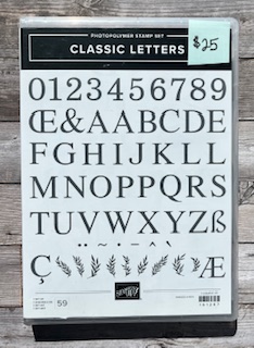 Classic Letters Stamp Set - Tammy K. Fite, Stampin' Up! Demonstrator